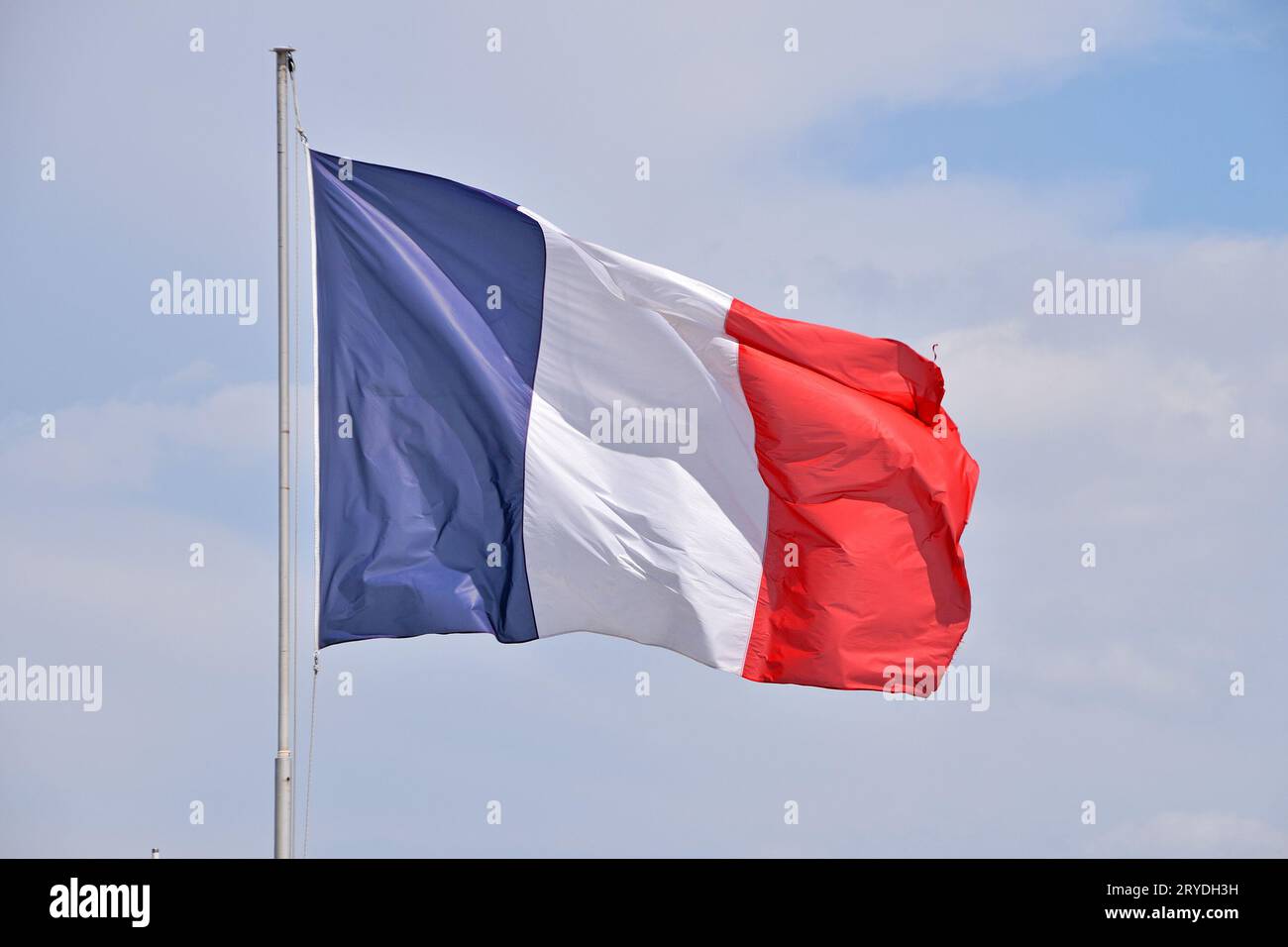 French national flag waving in hi-res stock photography and images - Alamy