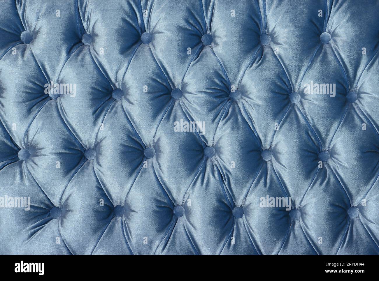 Blue capitone tufted fabric upholstery texture Stock Photo - Alamy