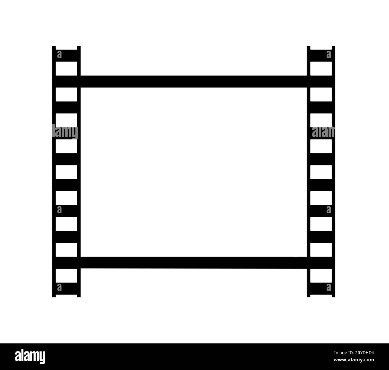 Vector illustration of one classical 35 mm film strip frame isolated on ...