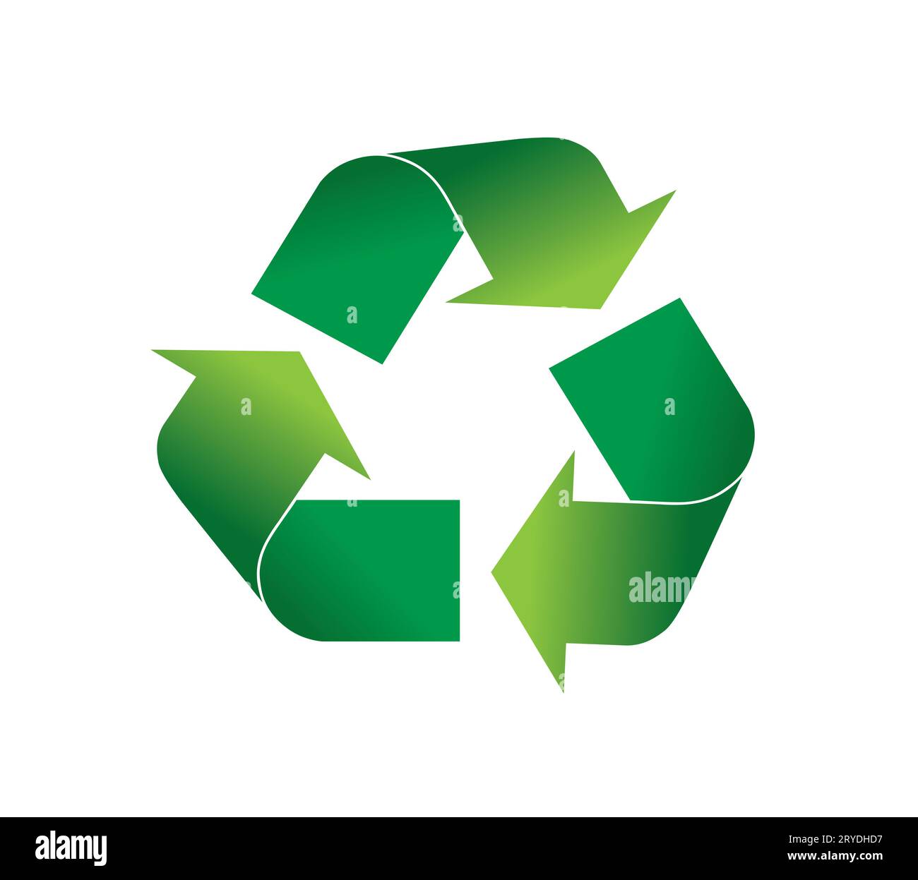 Green recycling logo icon vector illustration, isolated on white ...