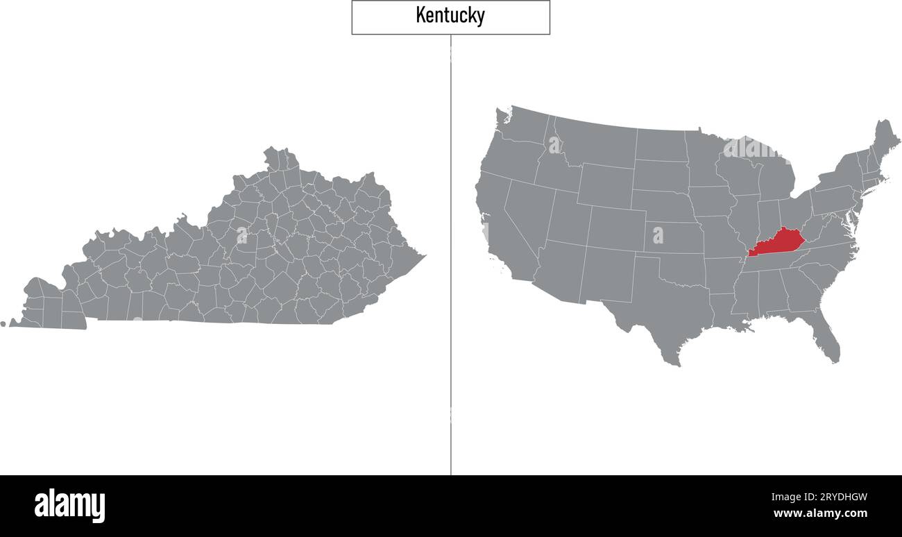Map of kentucky hi-res stock photography and images - Alamy