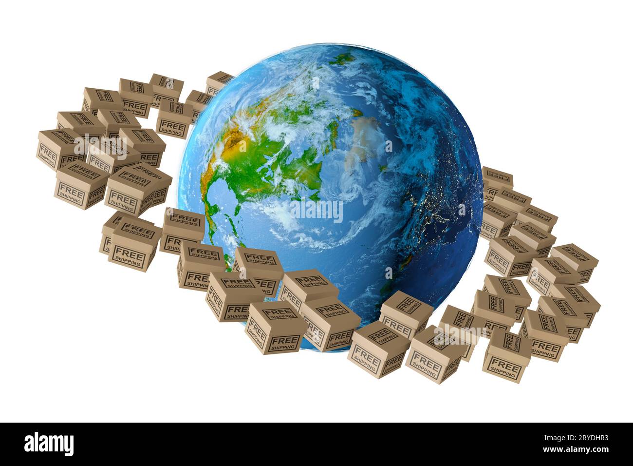 Worldwide shipping delivery service Cut Out Stock Images & Pictures - Alamy