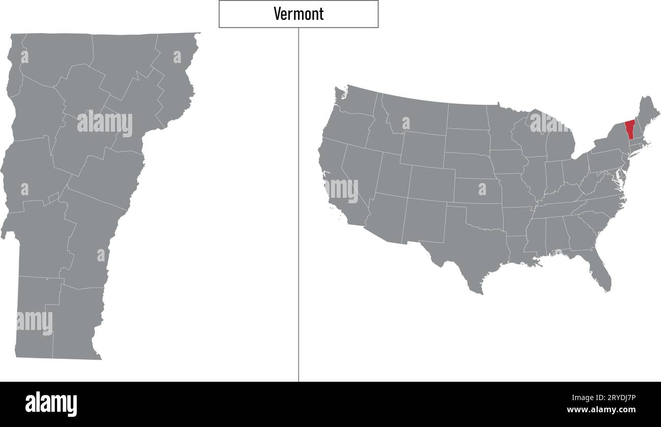Vermont county map vector vectors hi-res stock photography and images ...