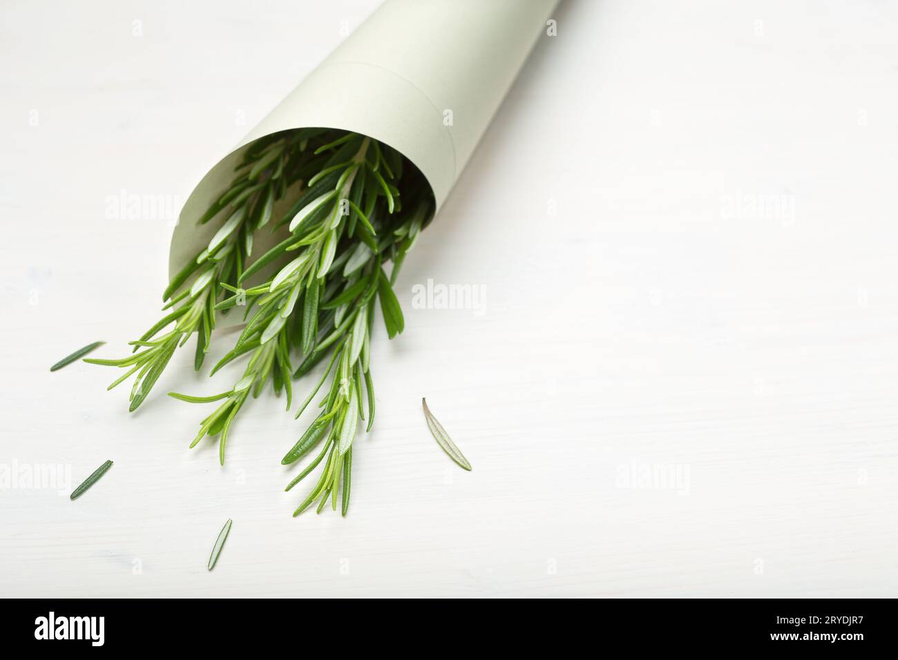 Rosemary fresh herb on paper cone Stock Photo - Alamy