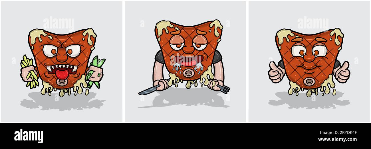 Cartoon Meat With Face at Michelle Reis blog