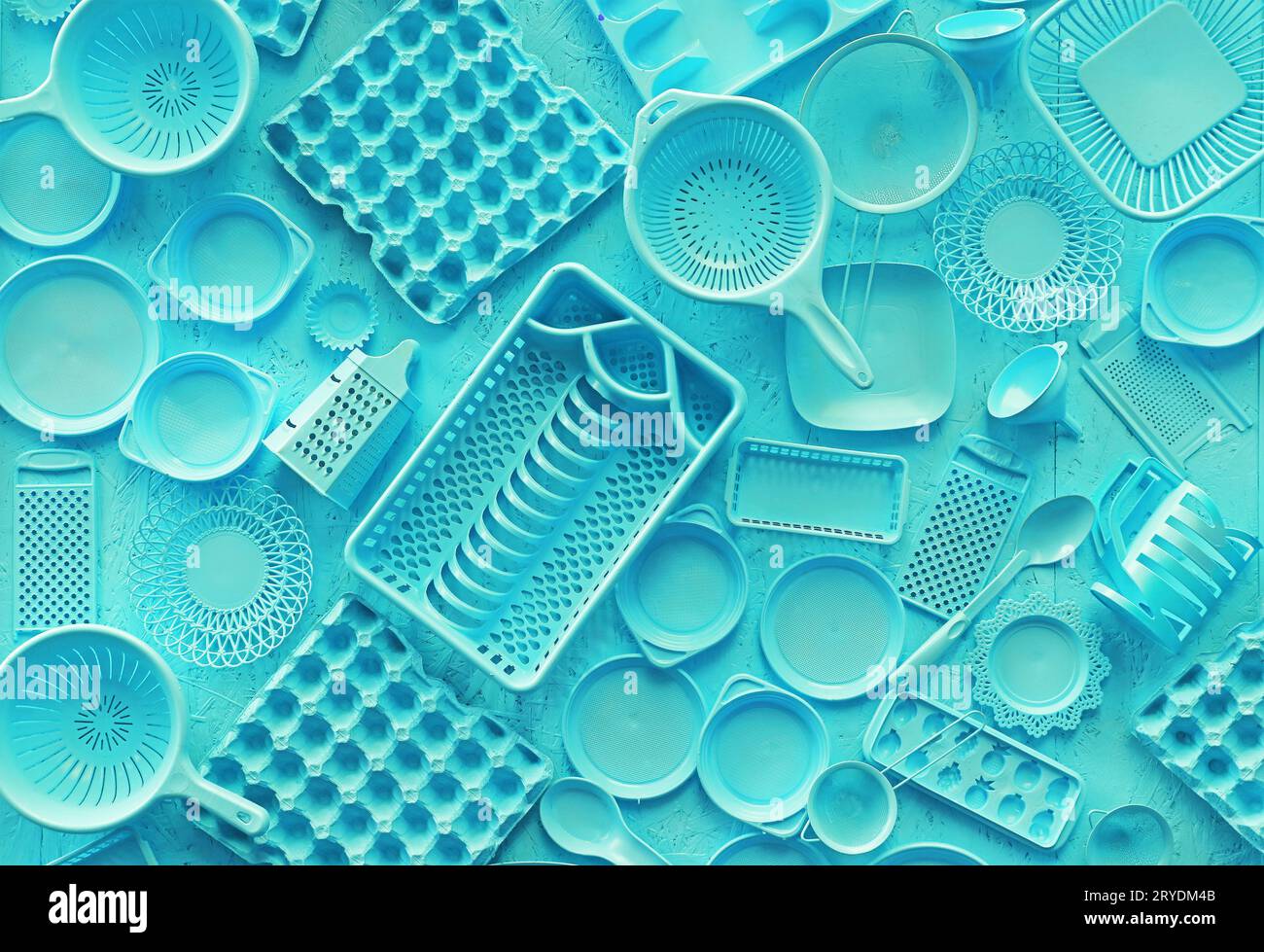 Close up colorful kitchen utensils and tools Stock Photo - Alamy