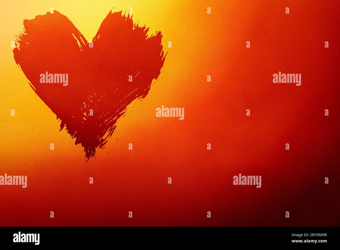 Abstract red and yellow background with heart Stock Photo - Alamy