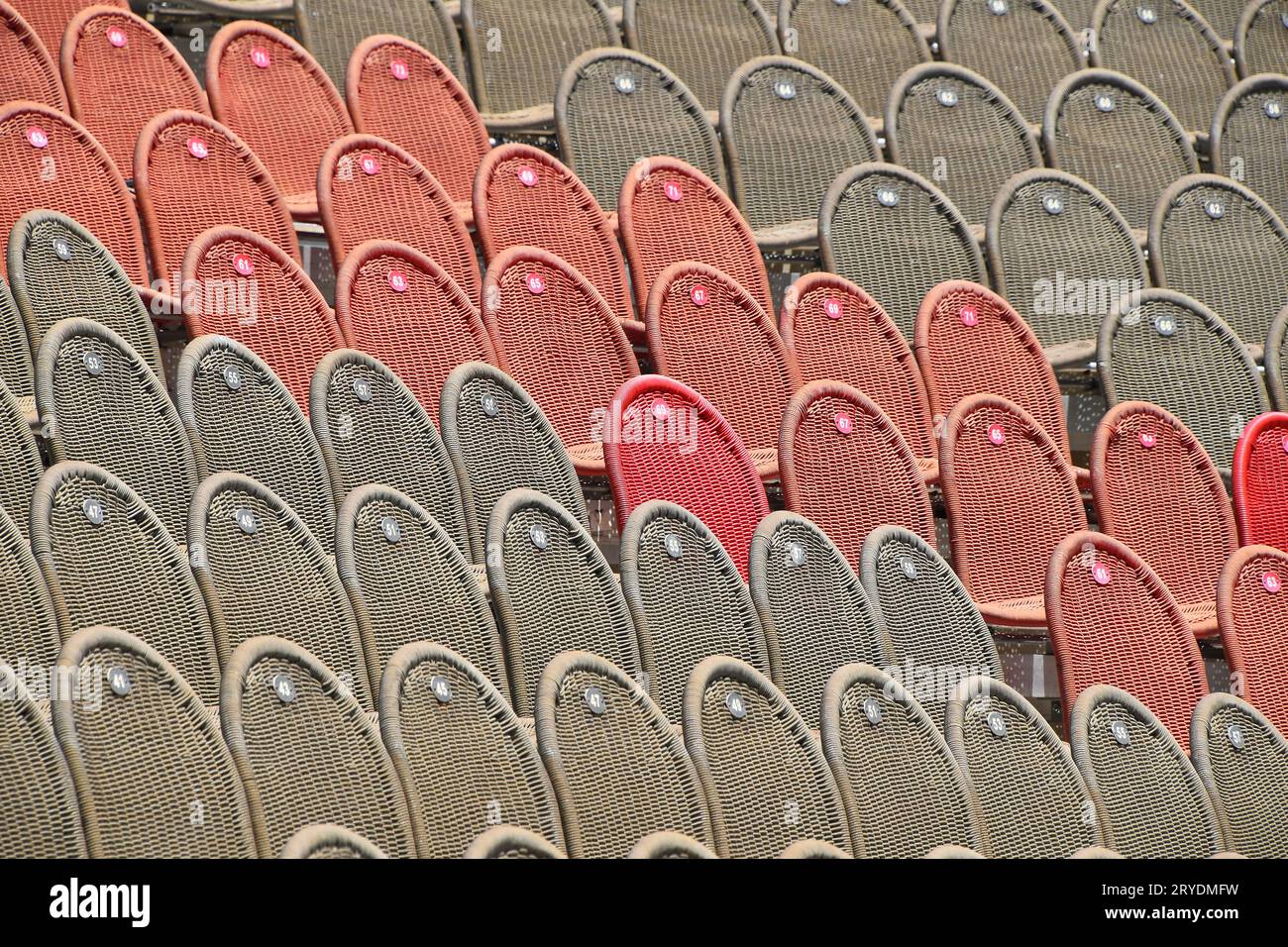 Rows of seats in open air concert hall auditorium Stock Photo - Alamy