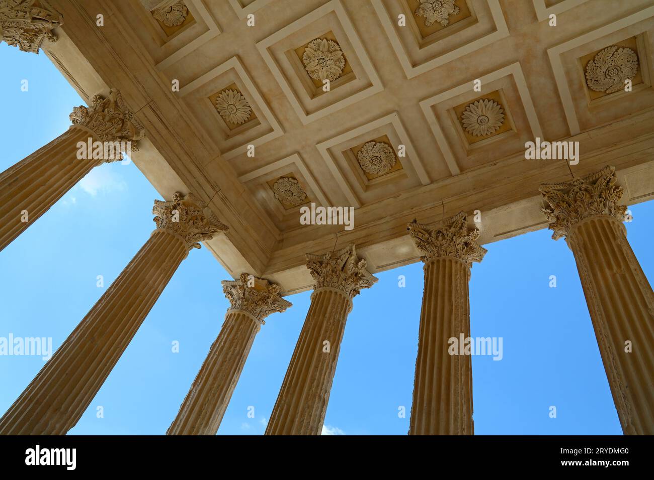 Maison Carree, antique Roman temple over blue sky Stock Photo - Alamy