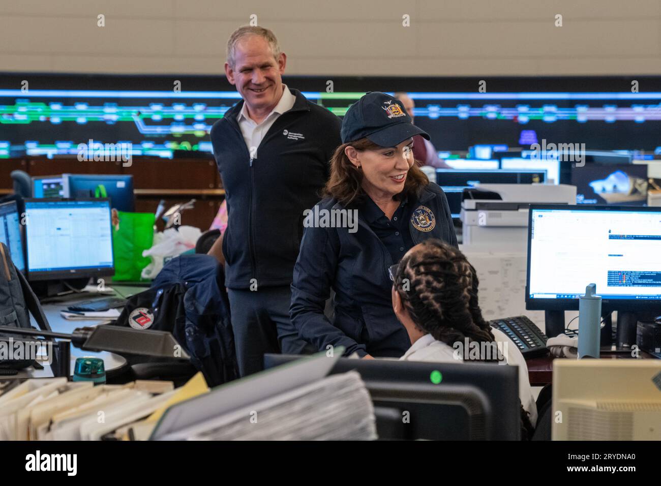 Governor Kathy Hochul and MTA CEO Janno Lieber visit Rail Control ...