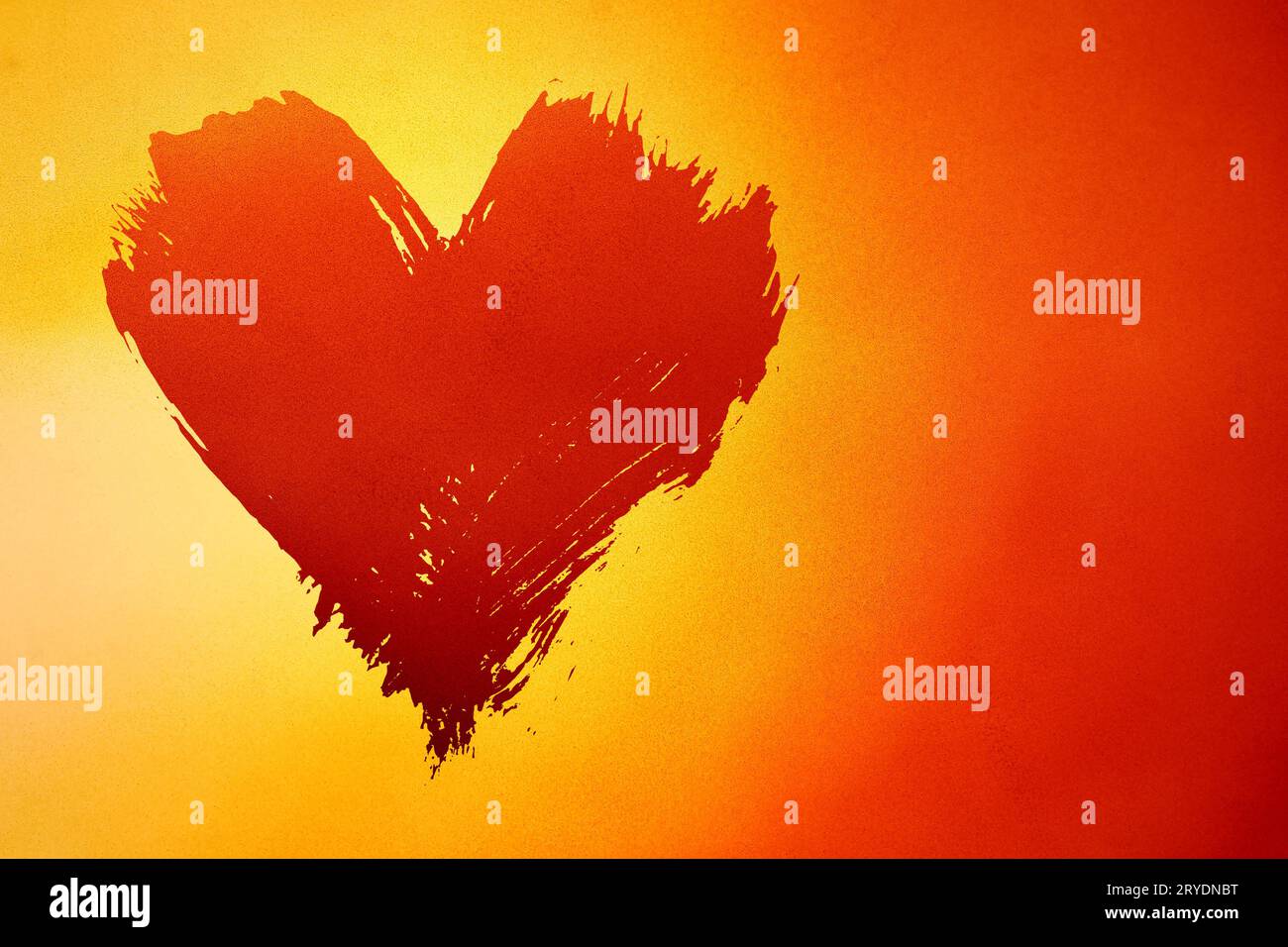 Abstract red and yellow background with heart Stock Photo - Alamy