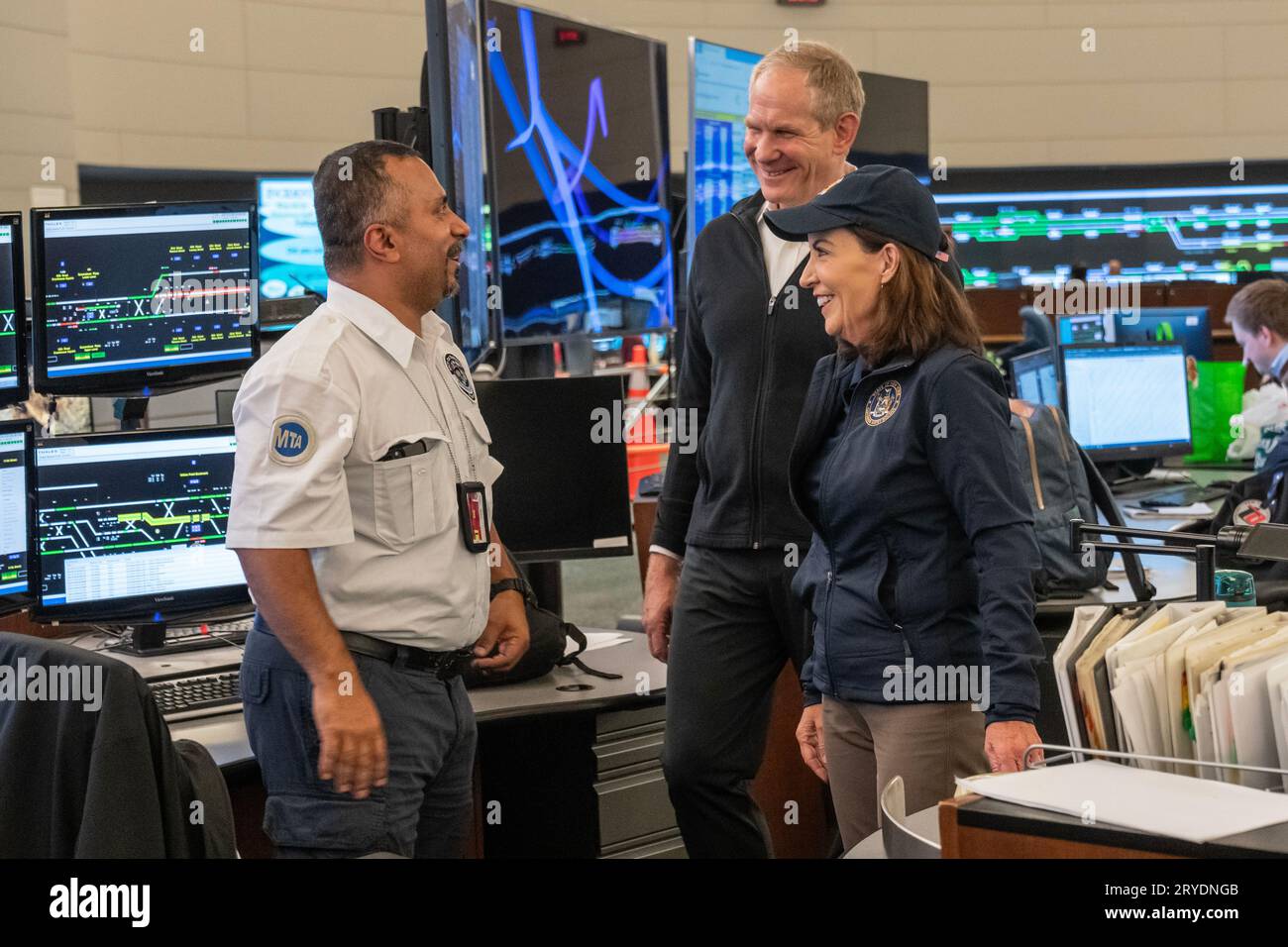 Governor Kathy Hochul and MTA CEO Janno Lieber visit Rail Control ...