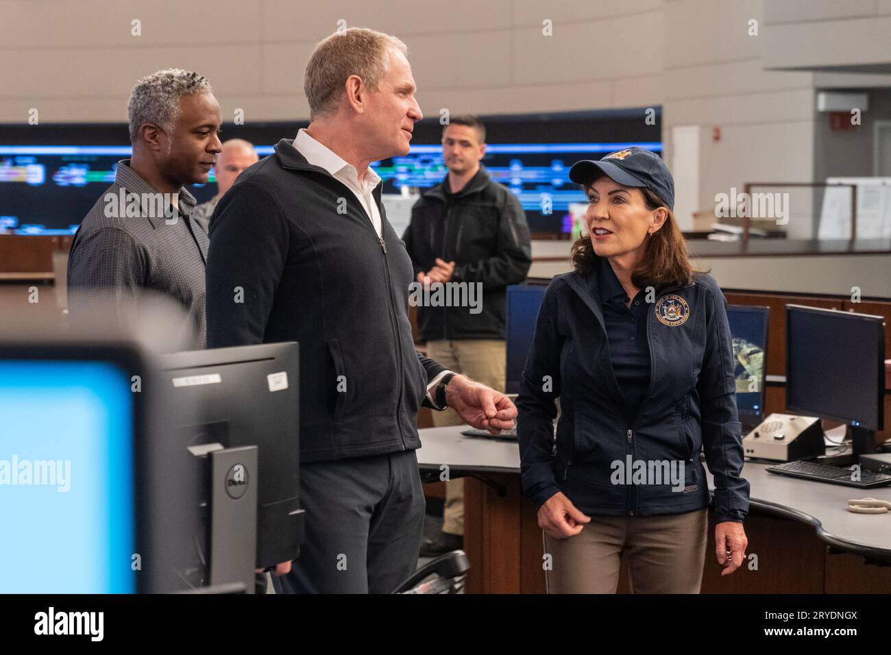 Governor Kathy Hochul and MTA CEO Janno Lieber visit Rail Control ...