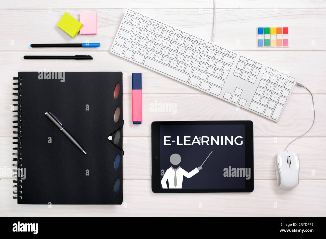 E learning concept Stock Photo - Alamy
