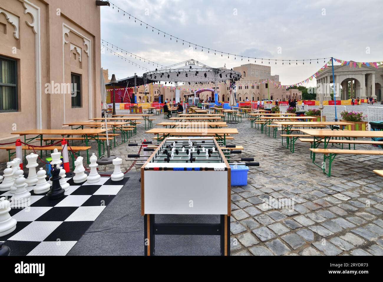 Doha, Qatar - Nov 20. 2019. Katara square in the Katara Cultural ...