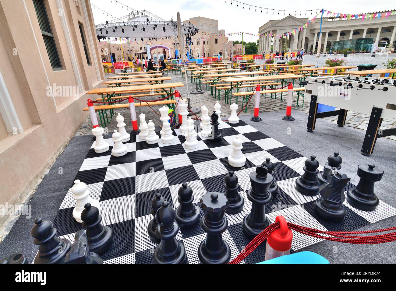 Doha, Qatar - Nov 20. 2019. Katara square in the Katara Cultural ...