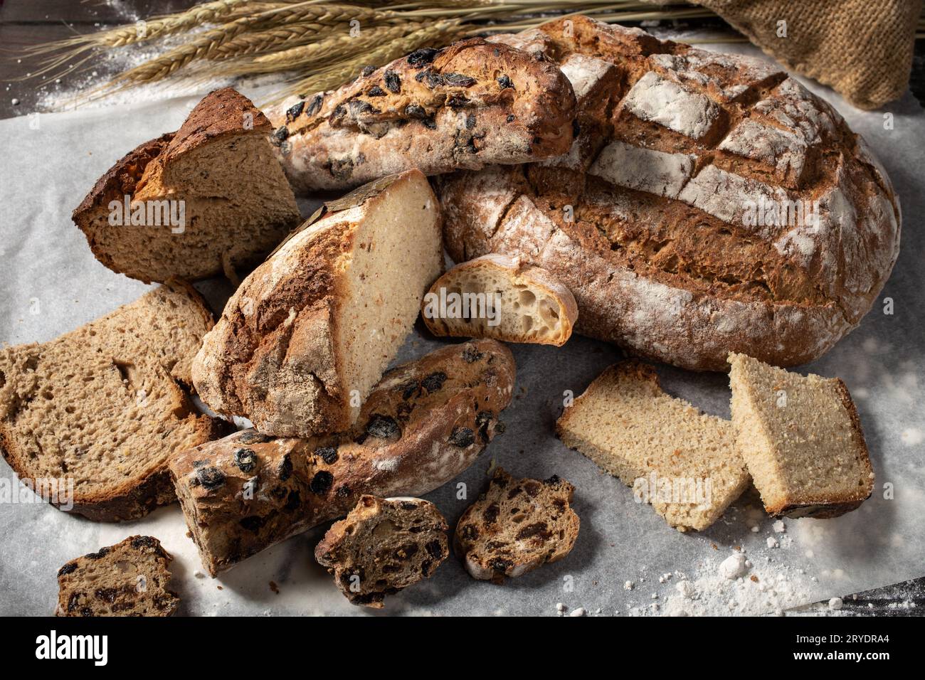Assortment traditional baked bread hi-res stock photography and images ...