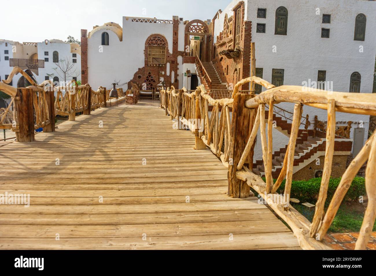 Arabic wooden bridge Stock Photo - Alamy
