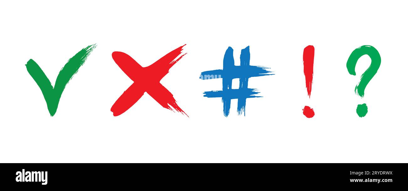 Check mark set cross hi-res stock photography and images - Alamy