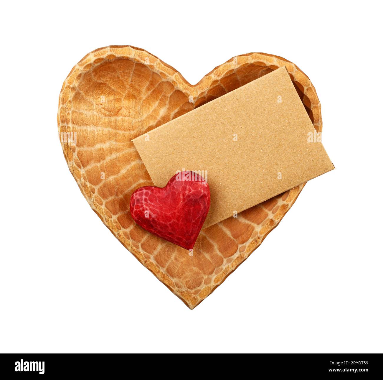 Envelope heart on white Cut Out Stock Images & Pictures - Alamy