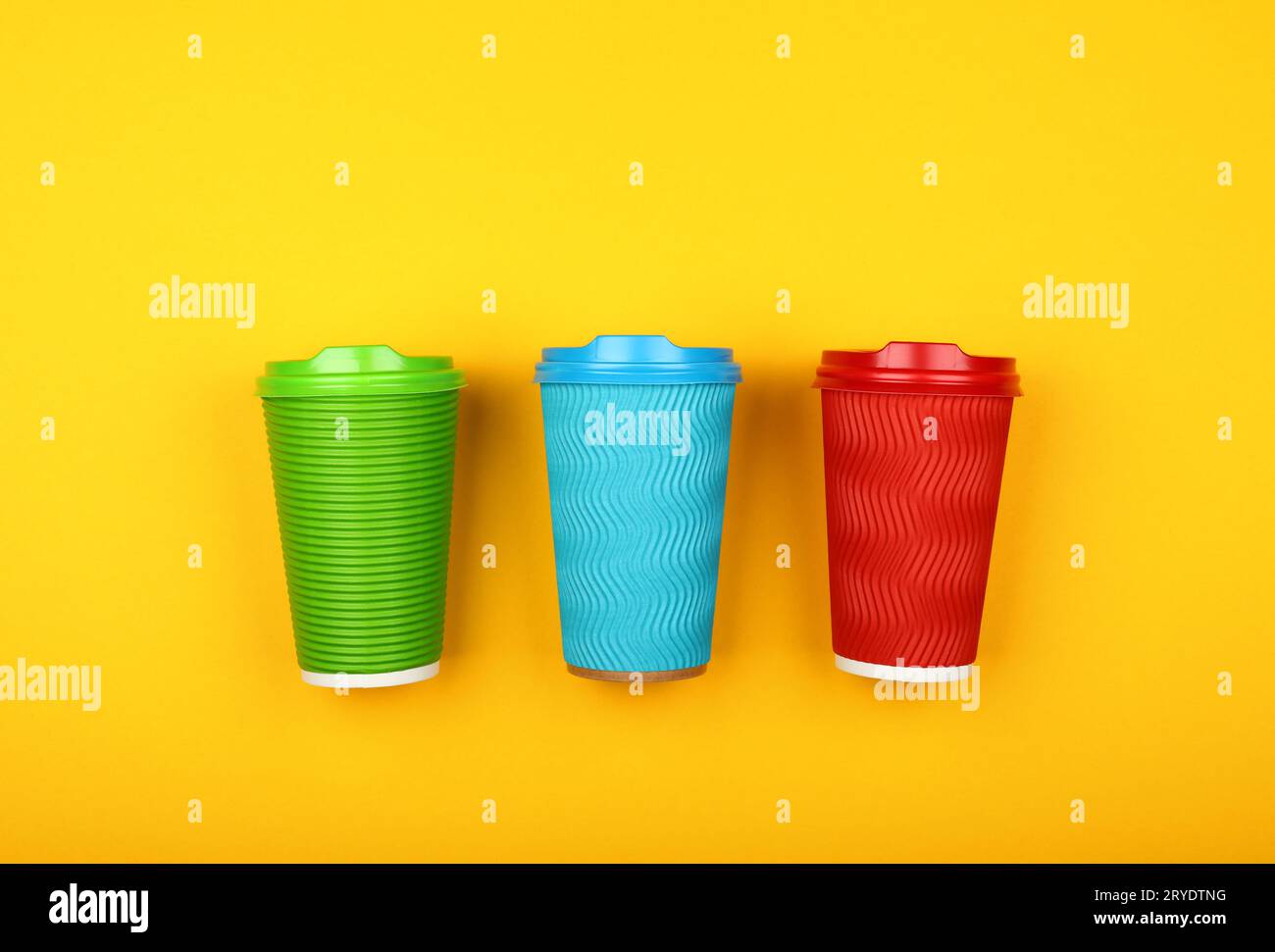 Three takeaway coffee cups hi-res stock photography and images - Alamy