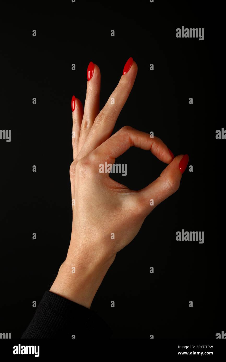 Hand gesture okay hi-res stock photography and images - Alamy