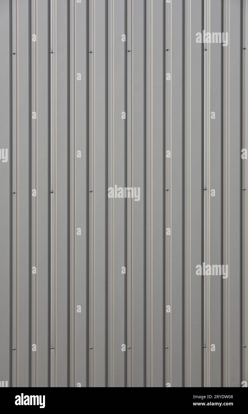 Aluminum corrugated metal wall Stock Photo - Alamy