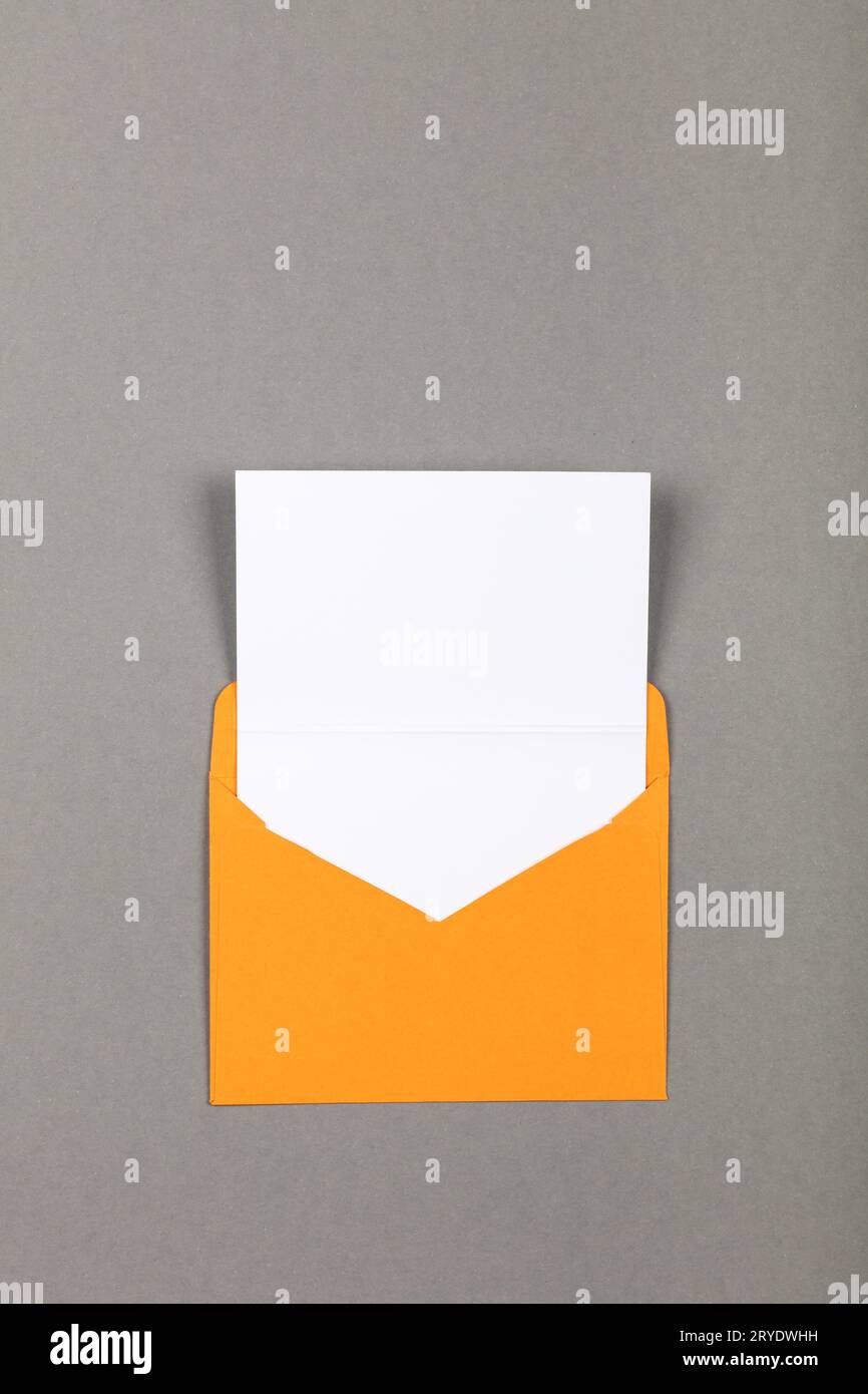 Open yellow envelope blank paper hi-res stock photography and images ...