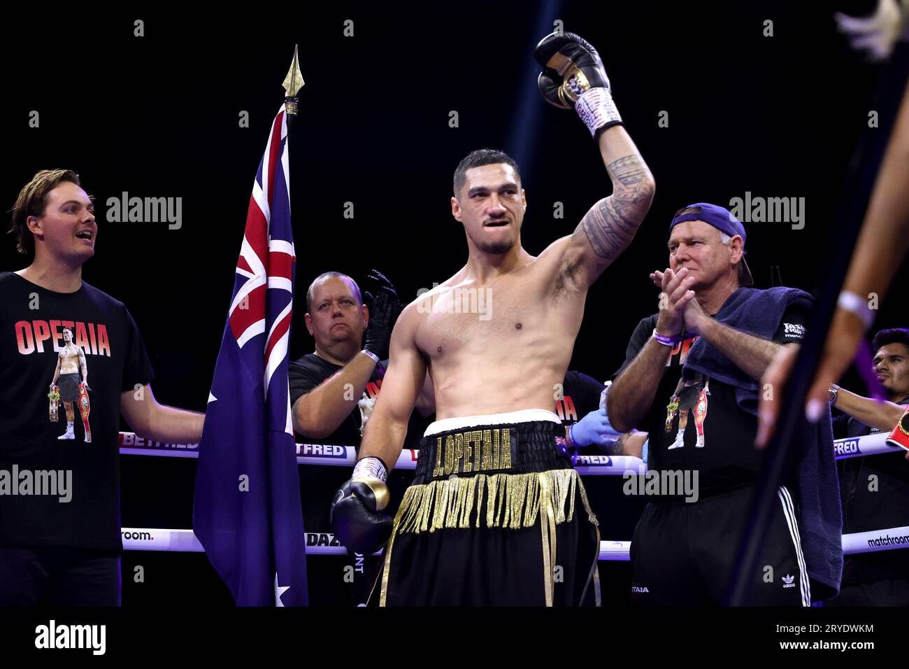 Jai Opetaia looks on ahead of the IBF World Cruiserweight Title Fight ...