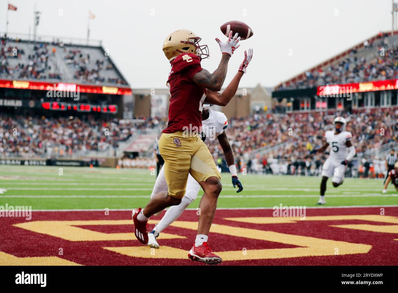 Boston College wide receiver Joseph Griffin Jr. (2) makes a touchdown ...