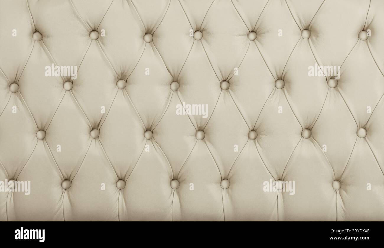 Beige leather capitone background texture Stock Photo - Alamy