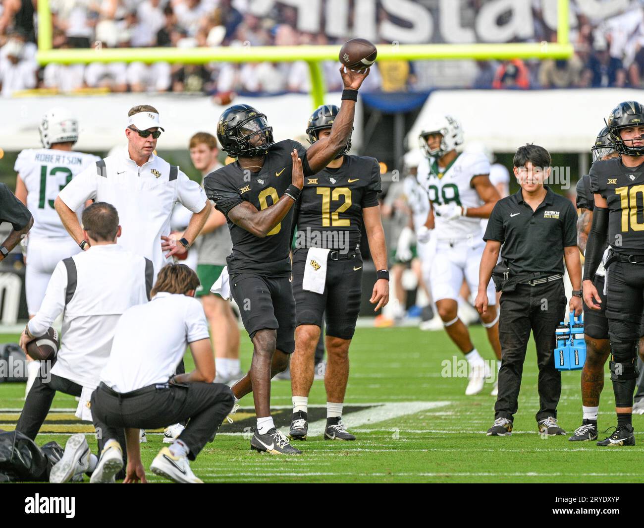 September 30, 2023: UCF quarterback Timmy McClain (9) during warm ups ...