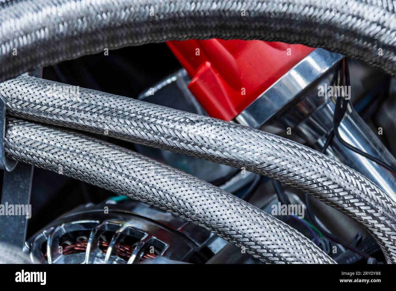 Close up detail of the engine of a hot rod Stock Photo - Alamy