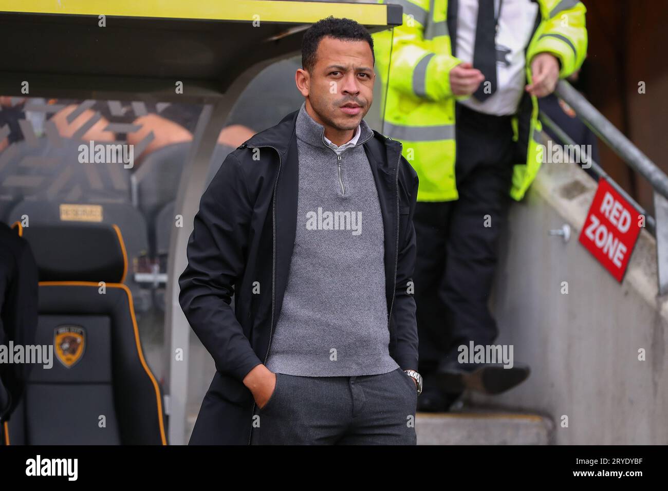 Hull City manager Liam Rosenior during the Sky Bet Championship match Hull City vs Plymouth ...