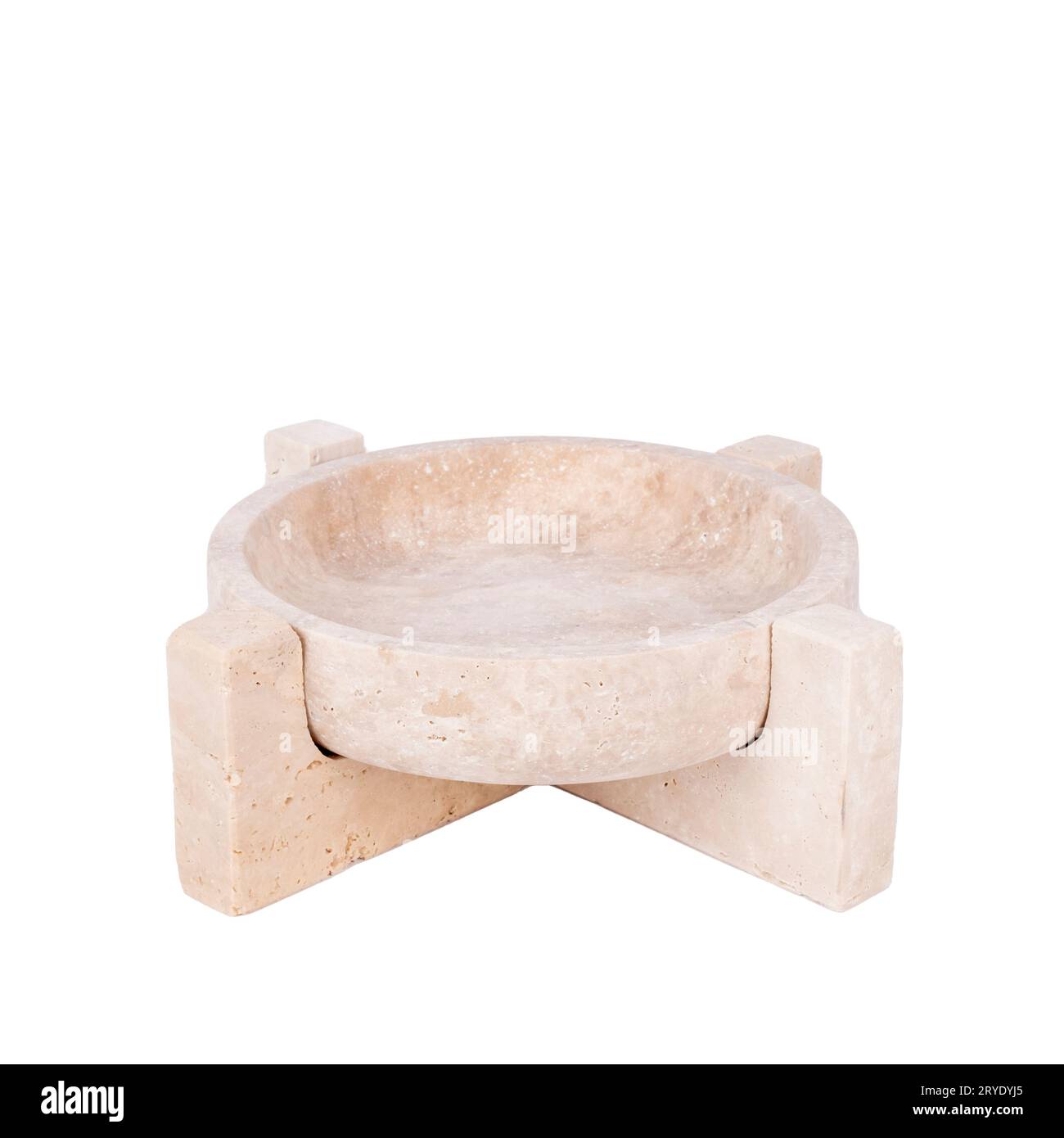 decorative object stone bowl isolated Stock Photo - Alamy