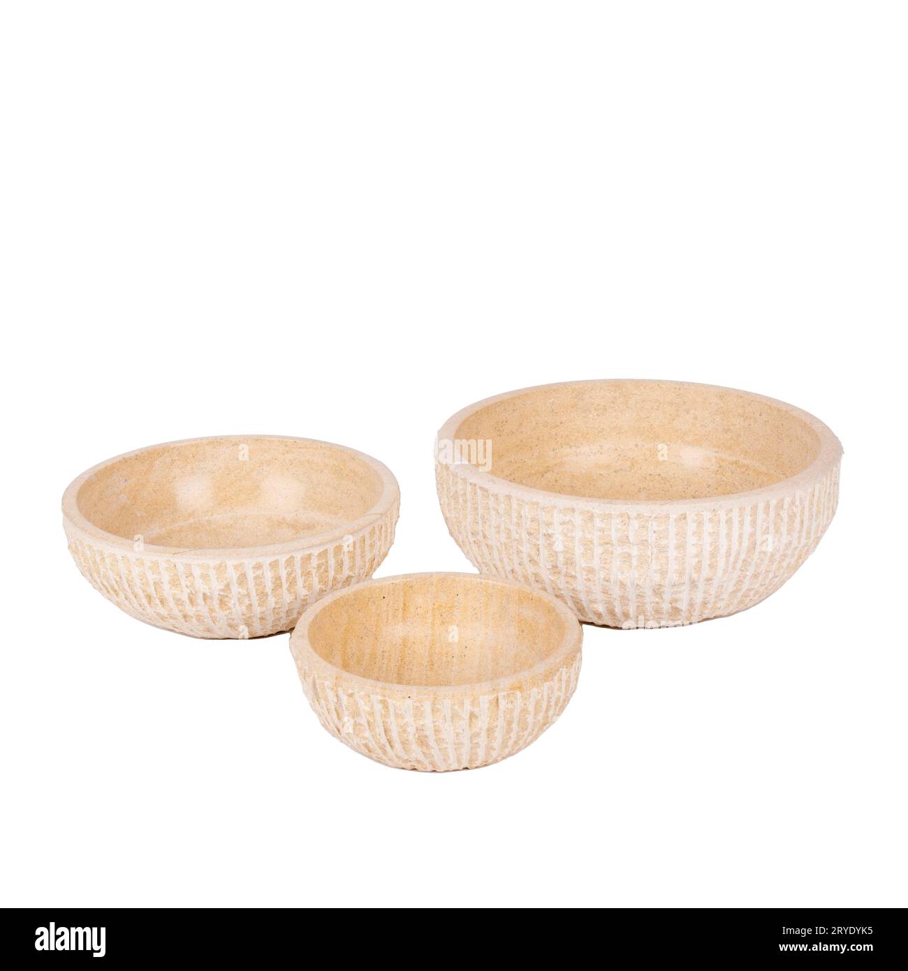 decorative object marble bowls isolated Stock Photo - Alamy