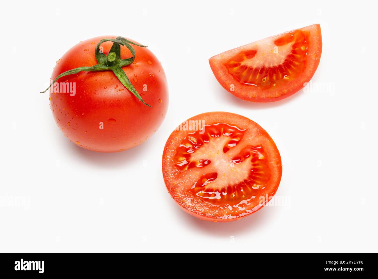Ripe tomato slices Cut Out Stock Images & Pictures - Alamy