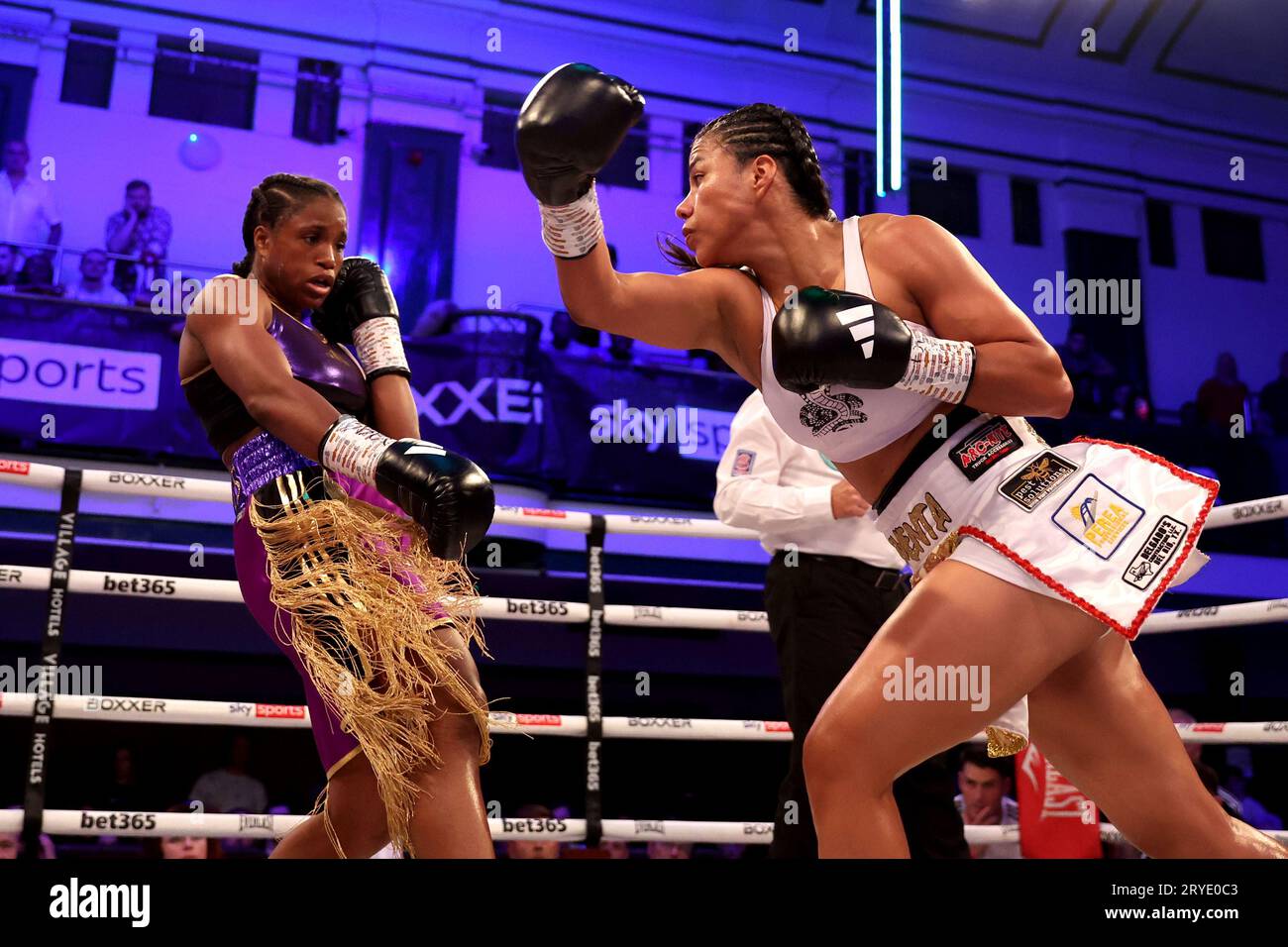 Caroline Dubois (left) and Magali Rodriguez in action during the IBO ...