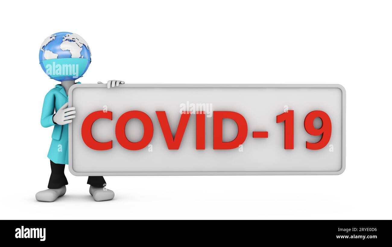 Globe man covid 19 Stock Photo - Alamy