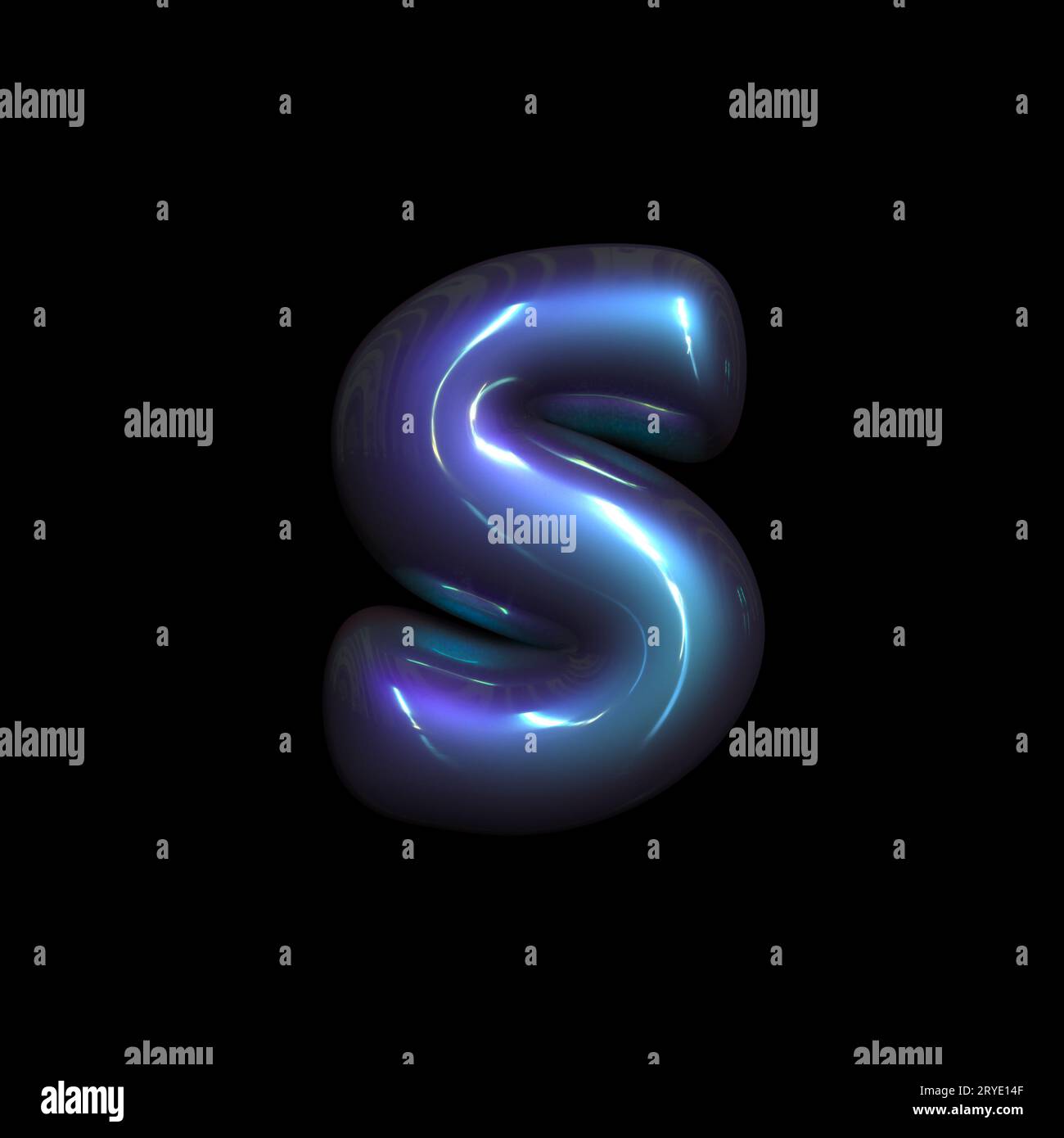 metaverse letter S - Lowercase 3d futuristic font - Suitable for ...