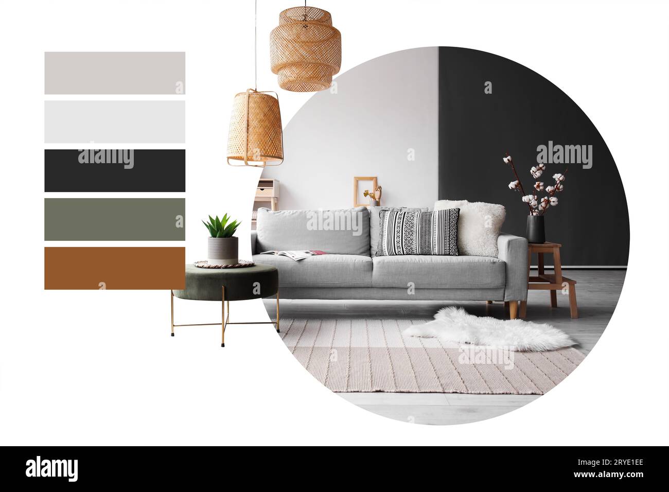 Cozy stylish room in Cut Out Stock Images & Pictures - Alamy