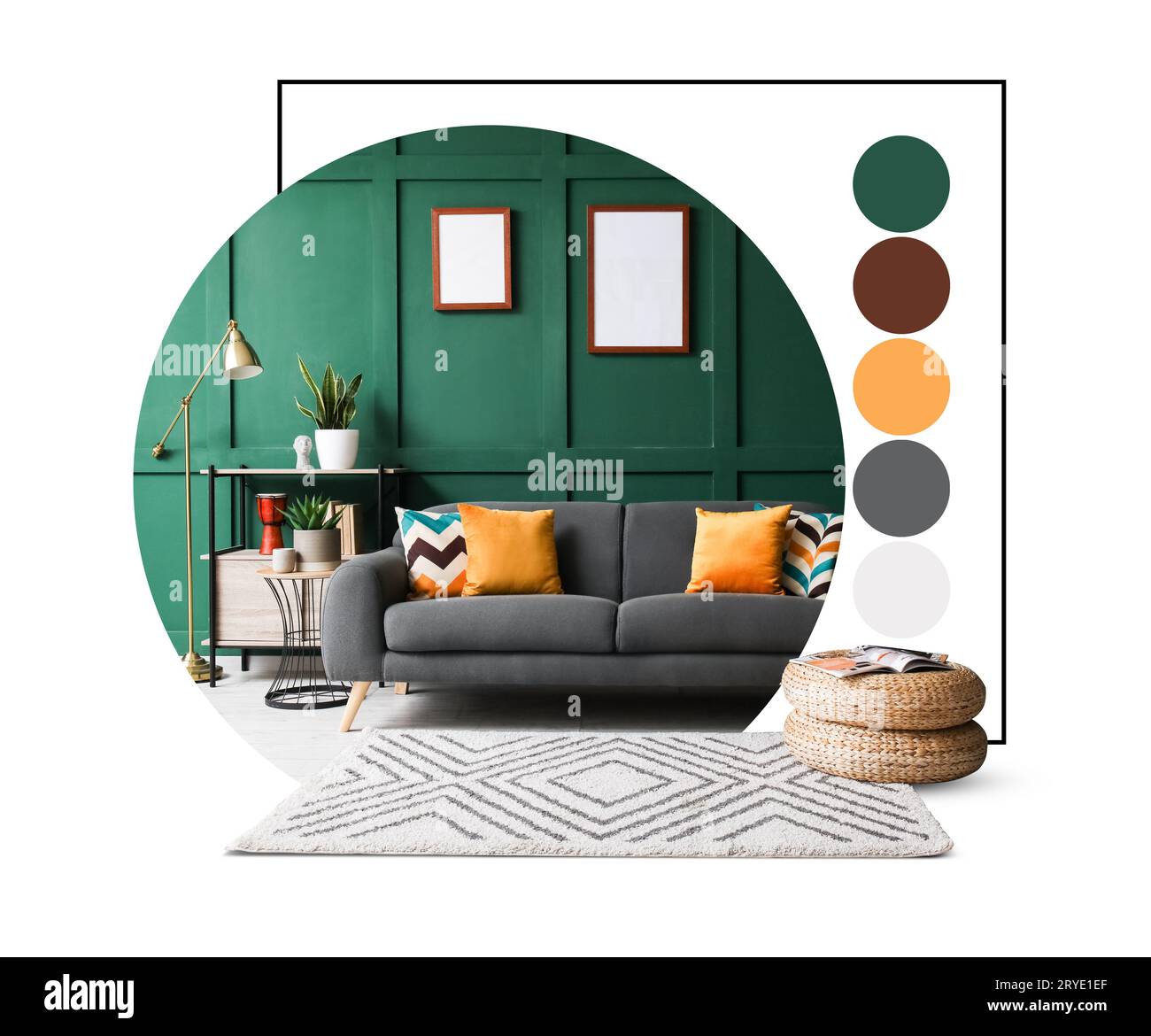 Sofa color combinations hi-res stock photography and images - Alamy