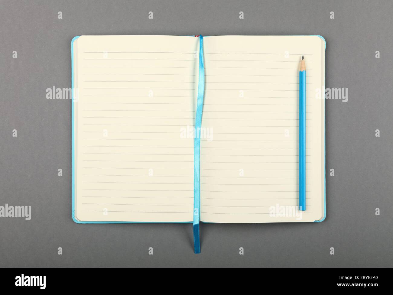 Blue leather notebook hi-res stock photography and images - Alamy