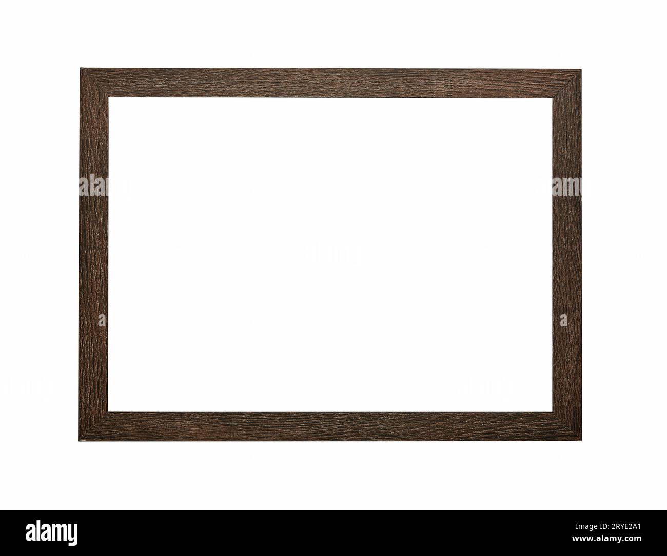 Modern dark brown picture frame on white Stock Photo - Alamy