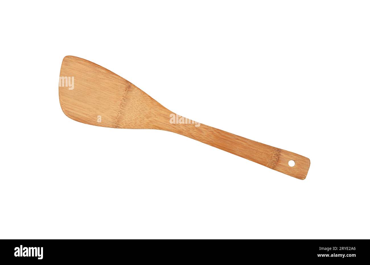 One spatula of palm wood isolated on white Stock Photo - Alamy