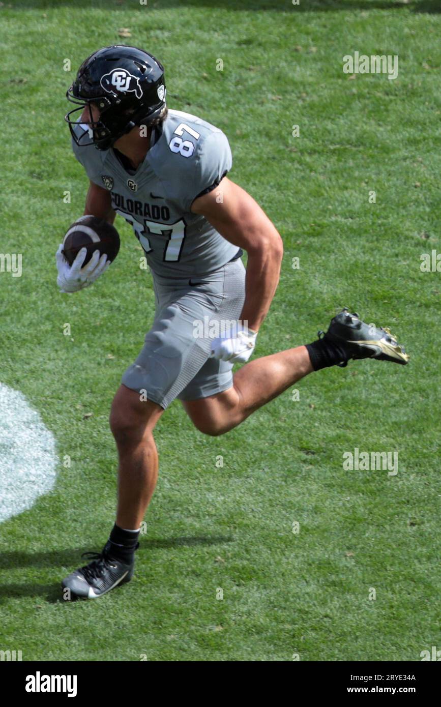 BOULDER, CO - SEPTEMBER 30: Colorado Buffaloes tight end Michael ...
