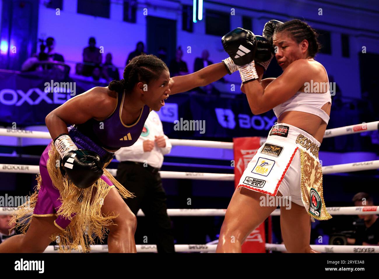Caroline Dubois (left) and Magali Rodriguez in action during the IBO ...