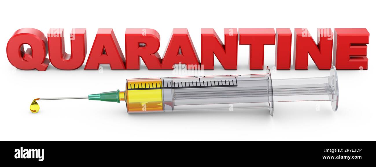 Syringe and quarantine Stock Photo - Alamy