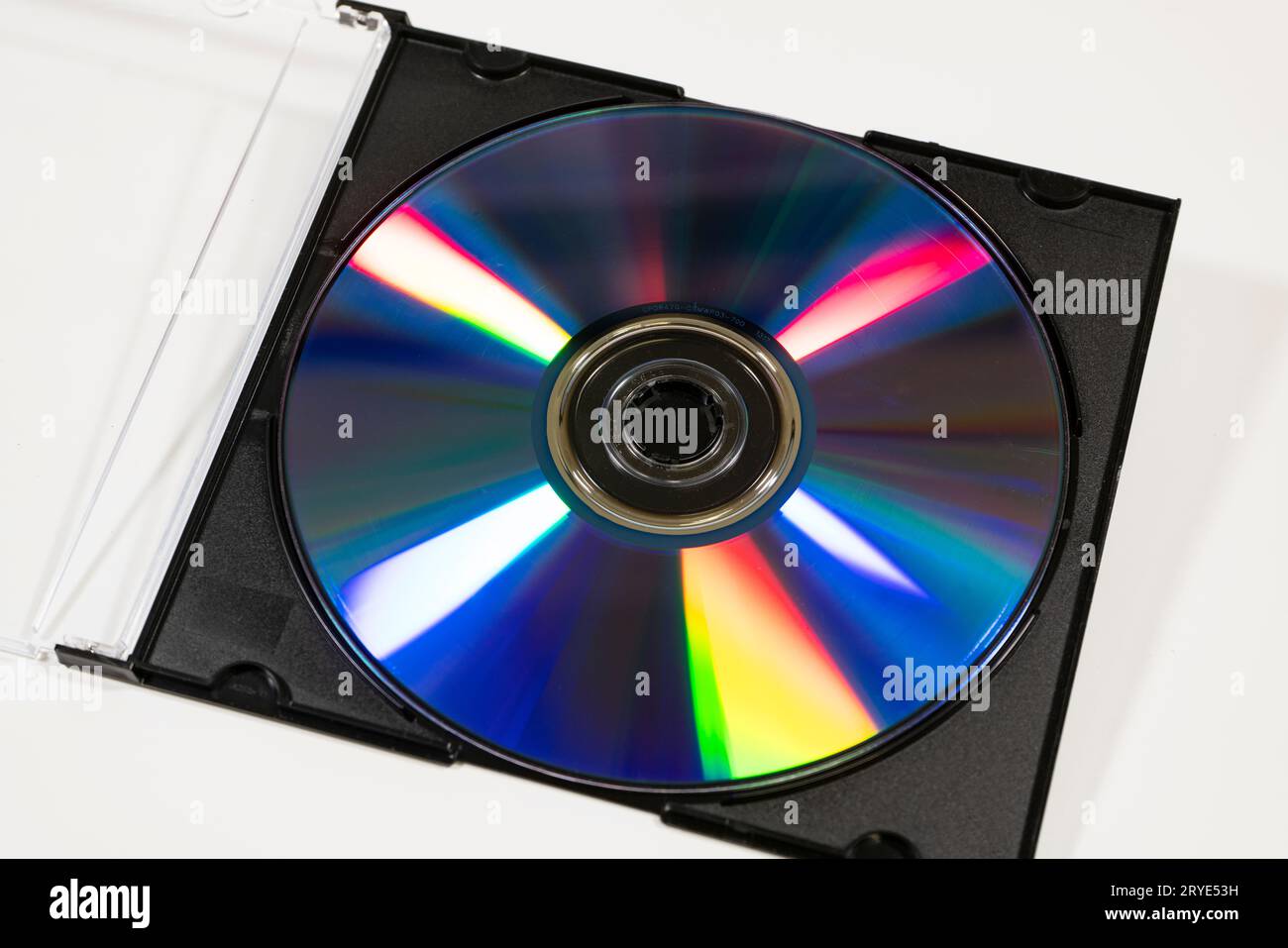 CD DVD Box with disc isolated on white background Stock Photo - Alamy
