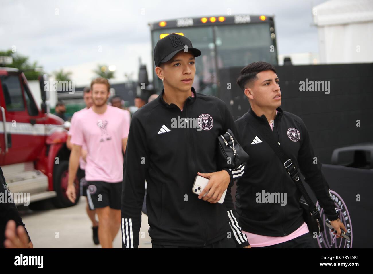 Facundo Farias and Tomas Aviles arriving for Inter Miami CF v New York ...